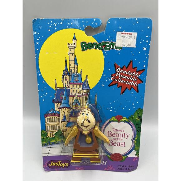 Disney | Toys | Disney Beauty And The Beast Cogsworth Bendems Figurine ...